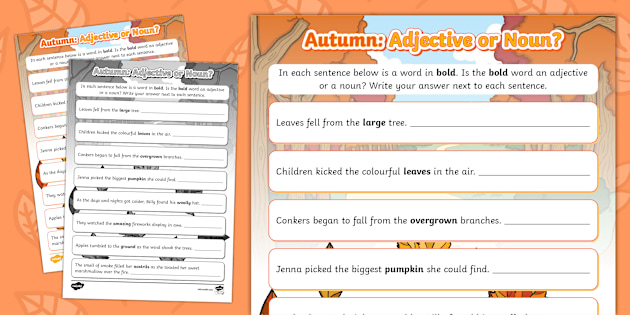 Autumn Nouns | twinkl.com.au