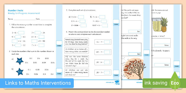 👉 Assessment of Year 5 Ready-to-Progress Criteria: Number Facts