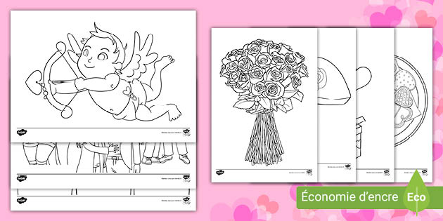 FREE! - Feuilles de coloriage de la Saint-Valentin