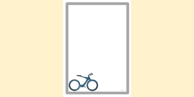 FREE! - Future Bike Border | Page Borders | Twinkl