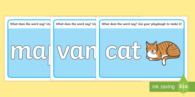 CVC Word Playdough Mats (a) (teacher made)