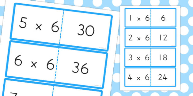 6 Times Table Cards - australia, times table, times tables