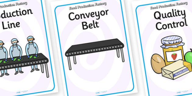 Food Production Factory Role Play Posters (teacher made)