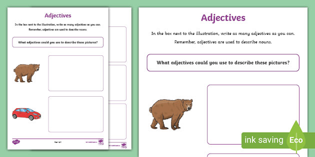 Adjectives Worksheet | Australian Teaching Resources