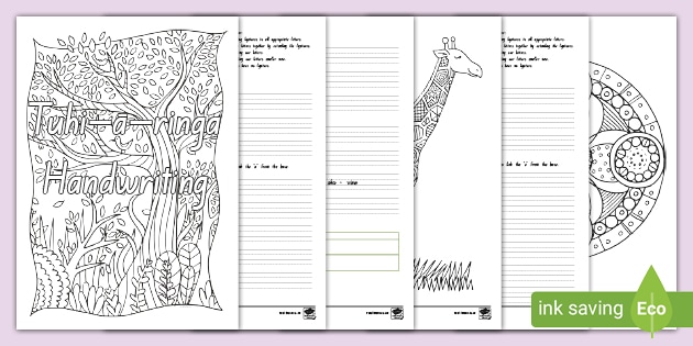 New Zealand Years 5 and 6 Handwriting and Mindfulness Colouring Booklet Te