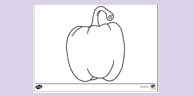 FREE! - Red Pepper Colouring Page | Colouring Sheets