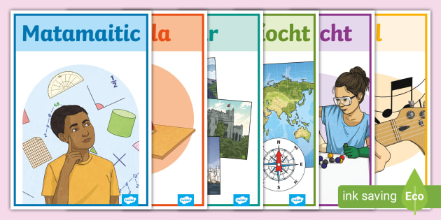 Display Posters Ábhair Scoile Irish Gaeilge (teacher made)