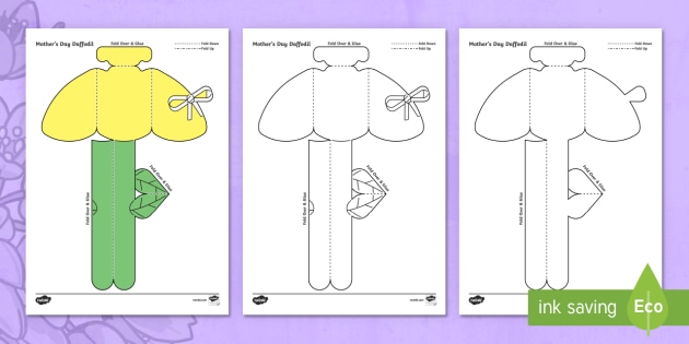 Easy DIY Mother's Day Daffodil Template (teacher made)