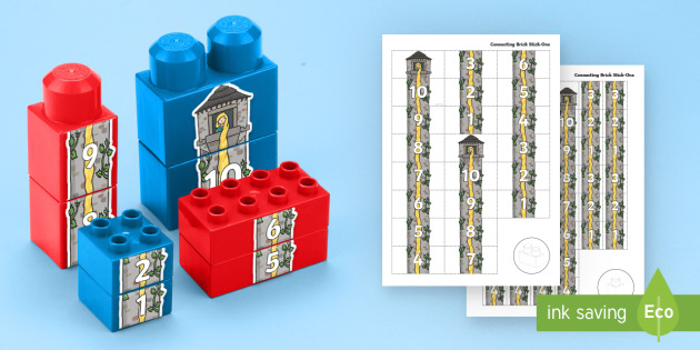 Number Tower to 10 Connecting Bricks Game