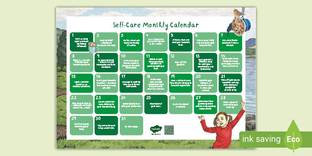 Staff Wellbeing Calendar | Self-Care Monthly Calendar
