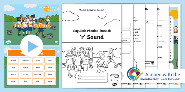 NI Linguistic Phonics Phase 3b 'r' Sound Activities Pack