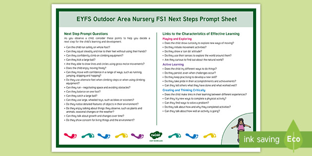 Nursery Outdoor Area FS1 Next Steps Prompt Poster