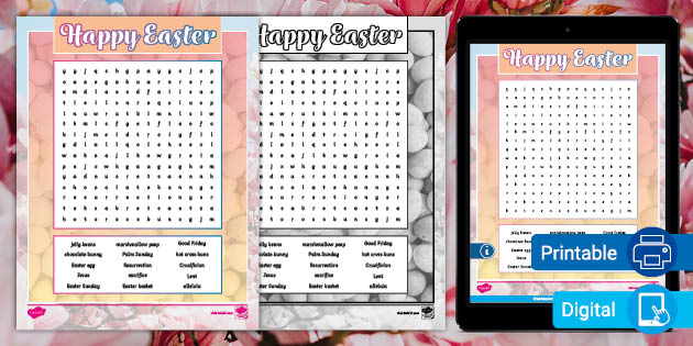 Happy Easter Word Search | Teaching Resources | Twinkl USA