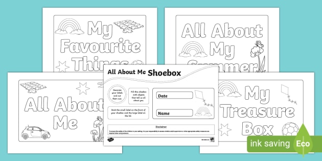 All About Me Shoebox Template (teacher made)