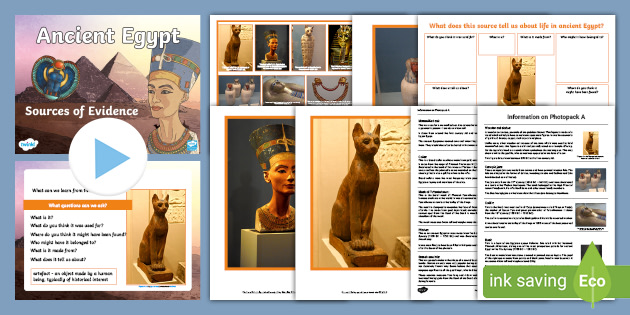 Ancient Egypt Sources of Evidence Lesson Teaching Pack - egyptian