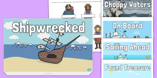 Pirate Themed Class Behaviour Progress Chart - pirate, themed