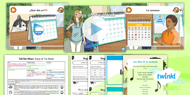 👉 PlanIt Year 3 Spanish Lesson: Days of the Week