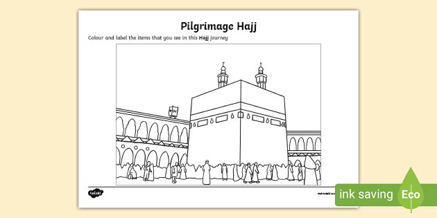 KS1 Pilgrimage Hajj Coloring Page (teacher made)