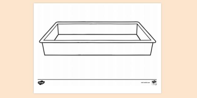 Empty Classroom Tray Colouring Sheet