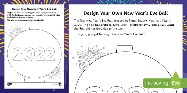 Design Your Own New Year's Eve Ball Activity