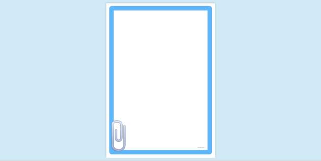 FREE! - Paperclip Page Border (teacher made)