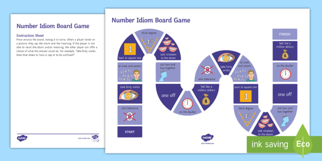 Number Idiom Board Game (teacher made)