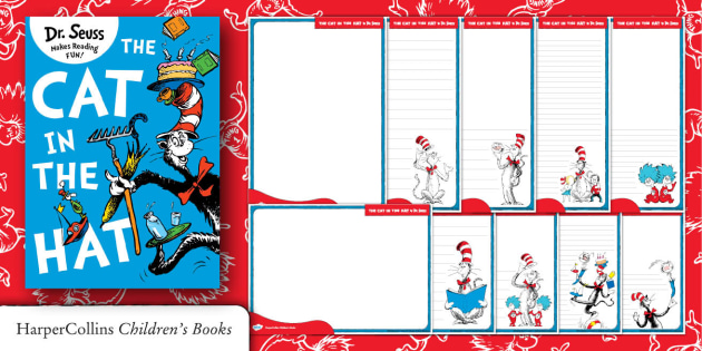 Cat In The Hat Rhyming Words Dr Seuss First Grade