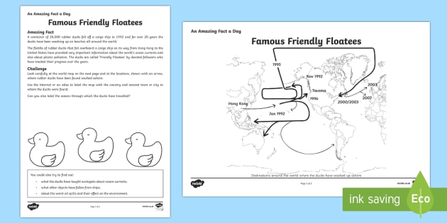 Famous Friendly Floatees Worksheet / Worksheet