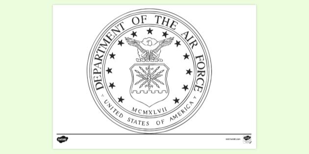 FREE! - United States Air Force Emblem Colouring Sheet | Colouring