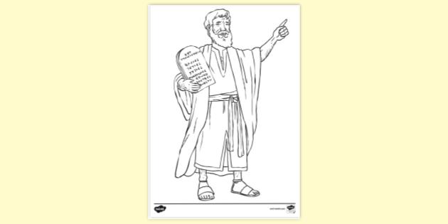 FREE! - Moses Colouring | Colouring Sheets (teacher made)