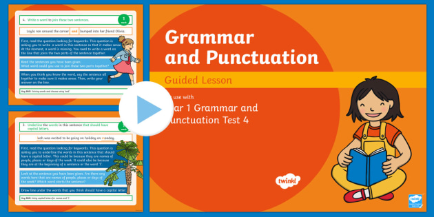 Year 1 Grammar and Punctuation Test 4 Guided PowerPoint