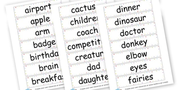 English Nouns | twinkl.co.uk