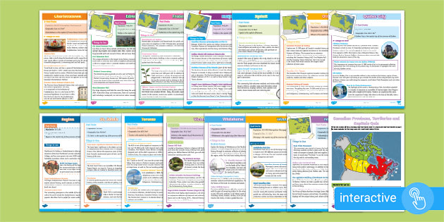 Canadian Capital Cities Activity Pack - Grades 4-6