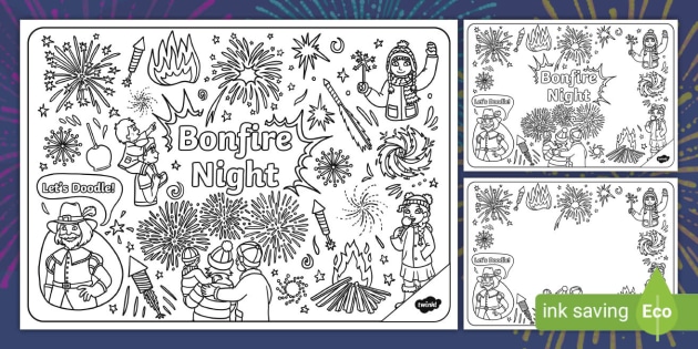 Bonfire Night Colouring Pages | twinkl.com.au