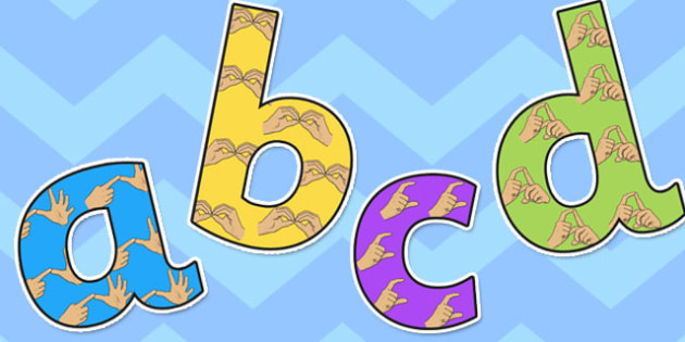 British Sign Language Themed Display Lettering - display letters