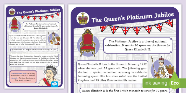 Platinum Jubilee Display Poster