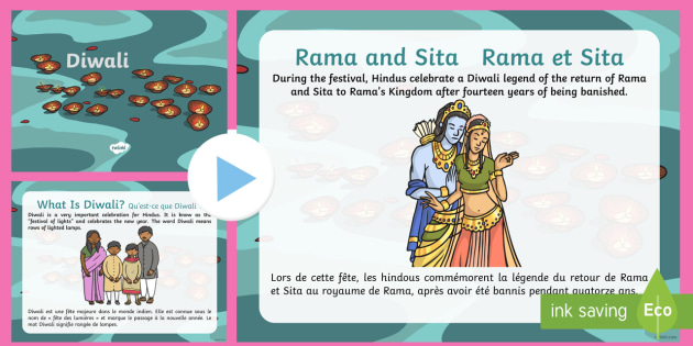 Diwali Information PowerPoint English/French (teacher made)