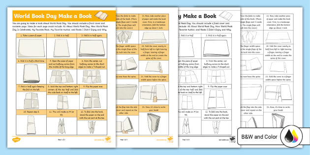 FREE! - World Book Day Make a Book Activity (teacher made)