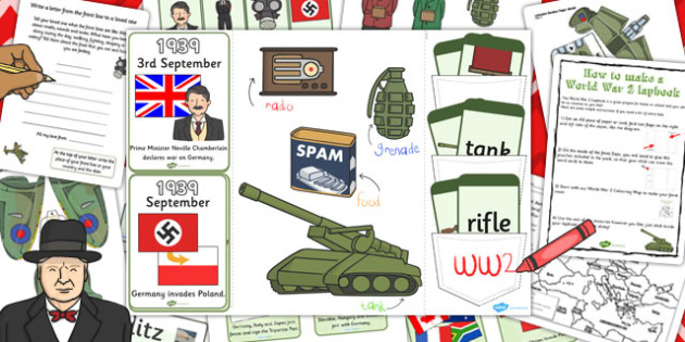 World War Two Lapbook Creation Pack - lapbook, pack, world war 2