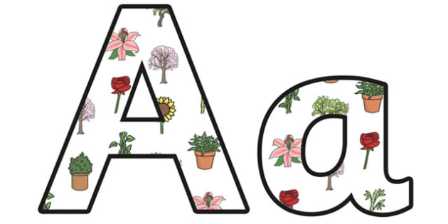 FREE! - Plants Lowercase Display Lettering (teacher made)