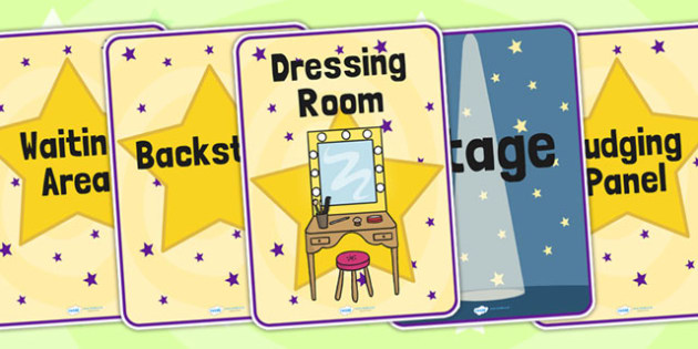 Talent Show Audition Role Play Signs (teacher made)