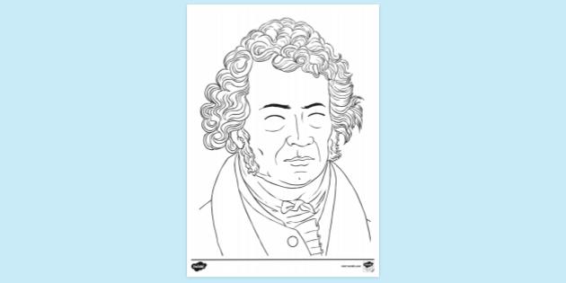 FREE! - Andre Marie Ampere Eyes Colouring Sheet | Colouring Sheet