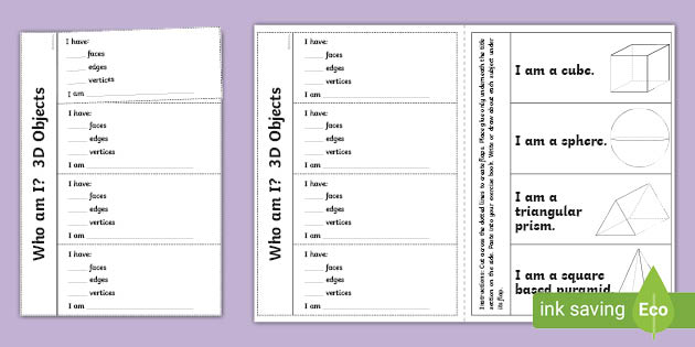 Who am I? 3D Objects Flipbook (teacher made)