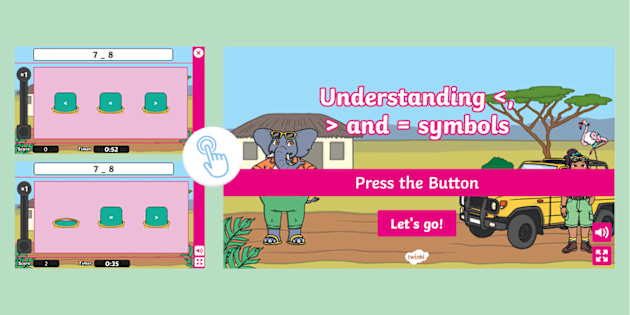 KS1 Maths Game Understanding the Less Than, Greater Than and Equal to ...