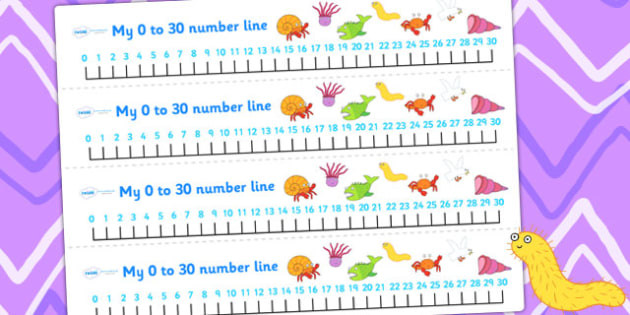 FREE! - Number Lines 0-30 to Support Teaching on Sharing a Shell