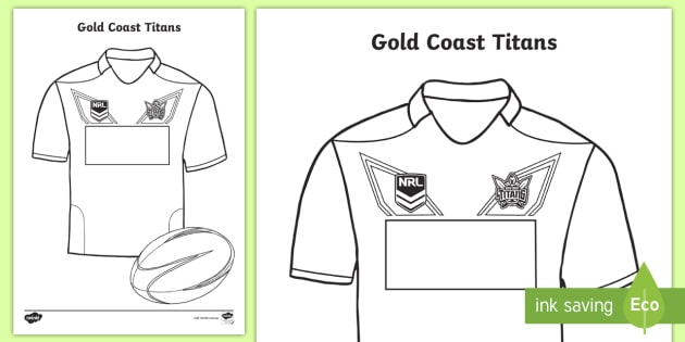 * NEW * Gold Coast Titans Colouring Page - Gold Coast Titans