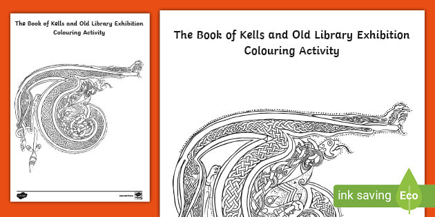 The Book of Kells and Old Library Exhibition Colouring