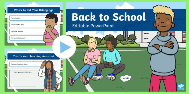 KS1 Back to School Editable PowerPoint (teacher made)