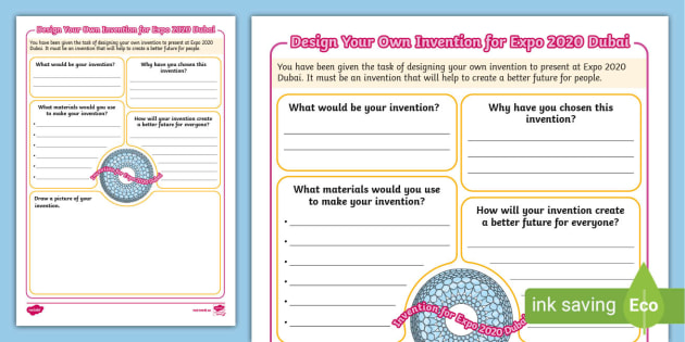 Design Your Own Invention for Expo 2020 Dubai (teacher made)