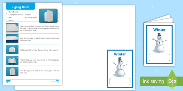 KS2 Winter Mini Zigzag Booklet (teacher made)